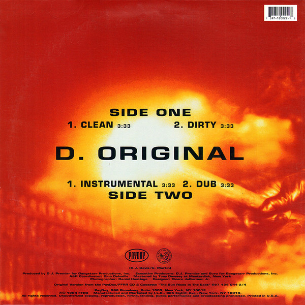 Jeru The Damaja - D. Original (Vinyl) | Дюкян Меломан